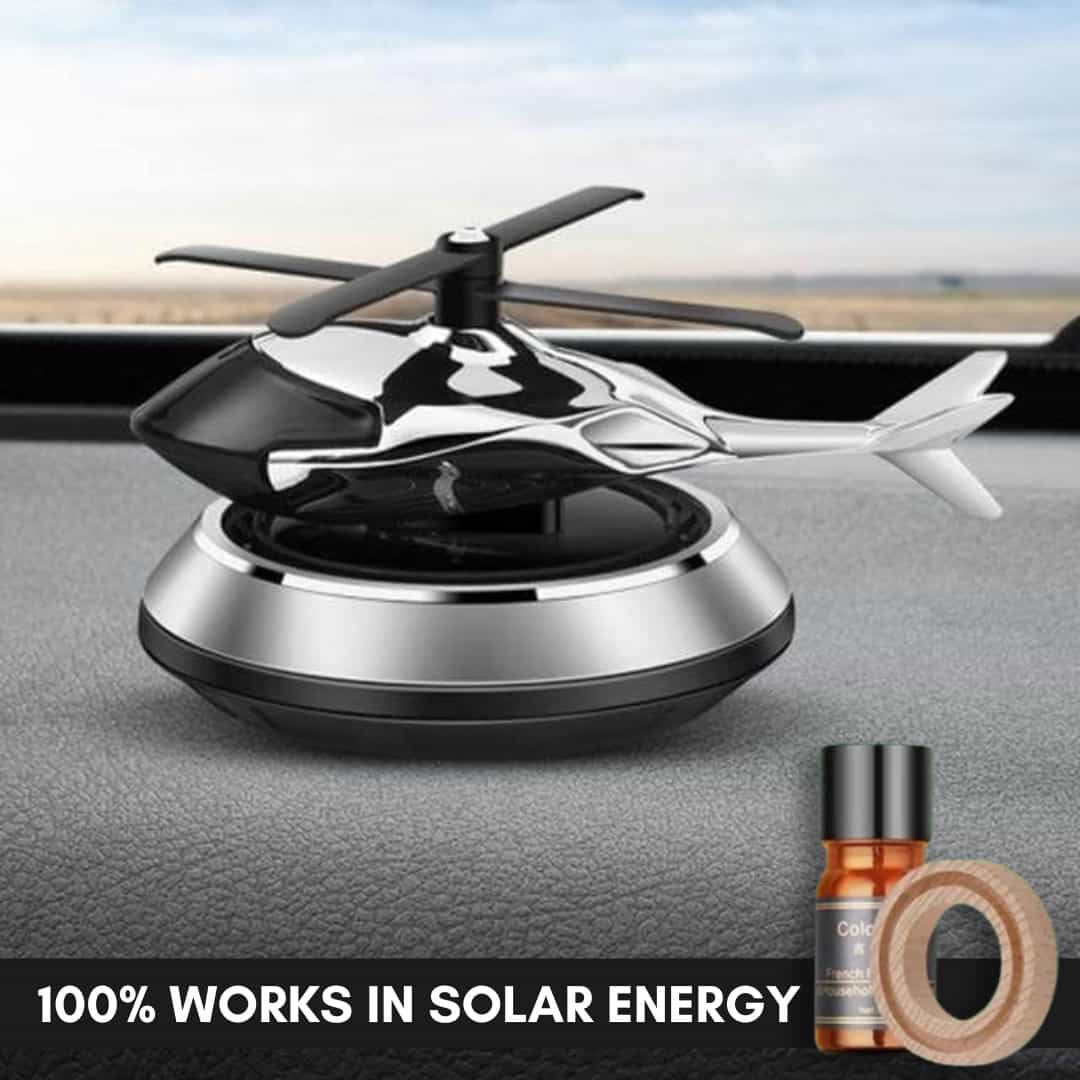 Solar Powered Helicopter Air Freshener – Attrangi Gadgets